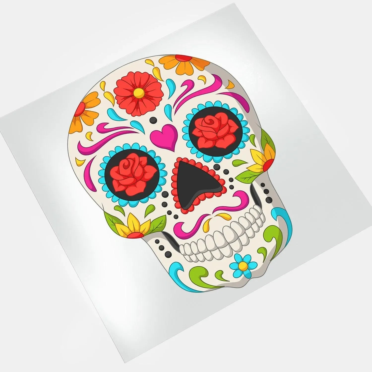 Dia de los Muertos: Sugar Skull III - DTF Transfer - Direct-to-Film: Festive Calavera Fiesta ...
