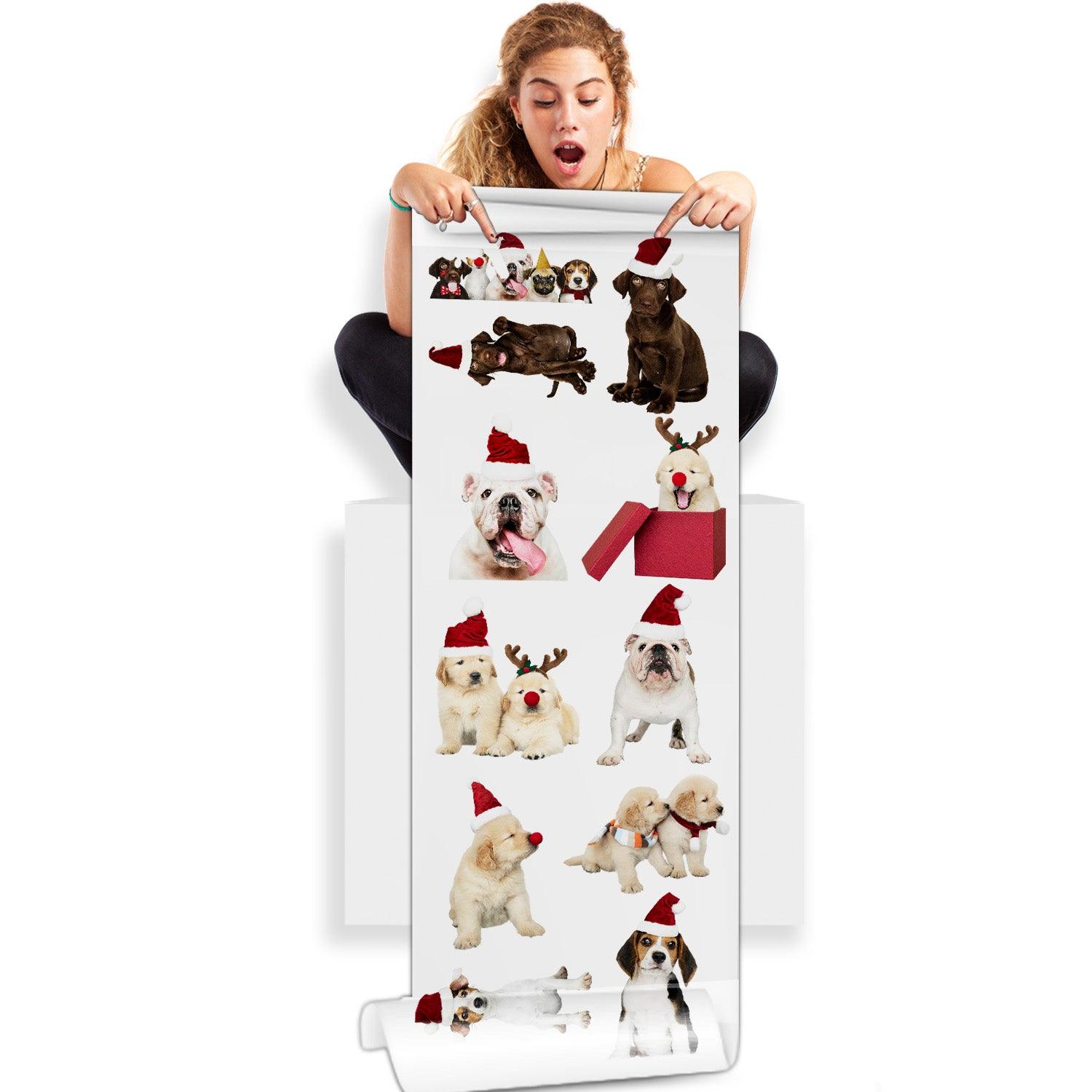 Dogs with Santa Hat DTF Gang Sheets - Festive 22x60 Holiday DTF ...