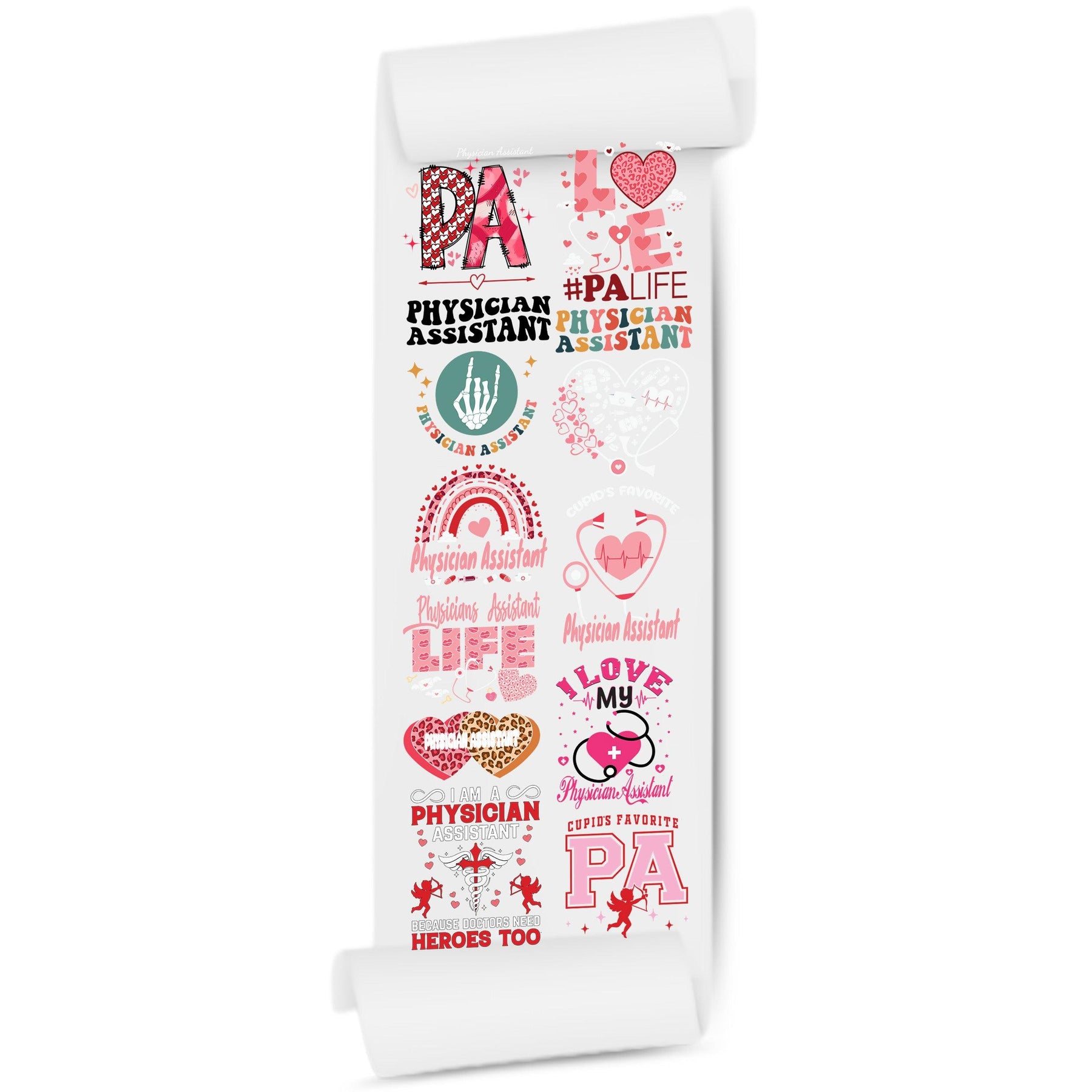 Valentine's Physician Assistant 20x60 DTF Transfer Gang Sheet - Mugsie