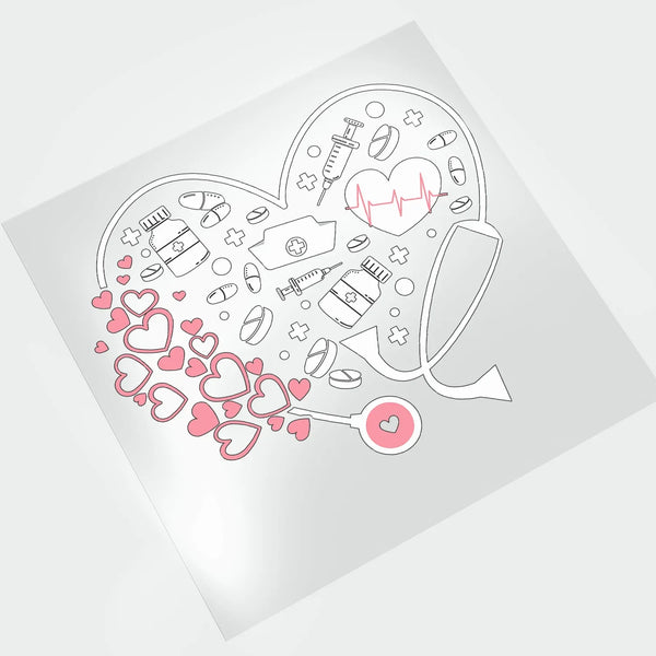 Valentine's Stepscope Heart DTF Transfer - Romantic Designs – Mugsie