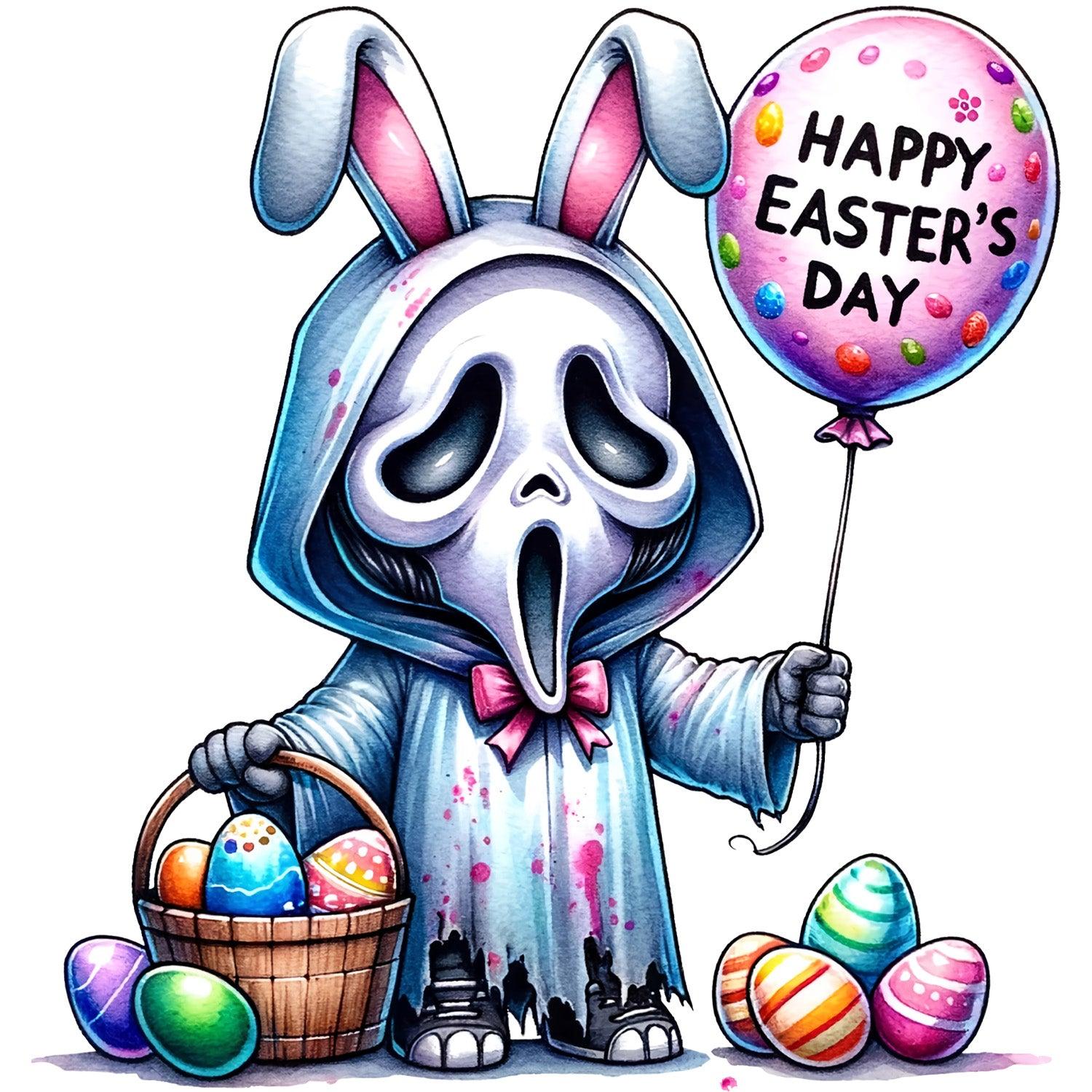 Easter Horror: Grim Reaper in Bunny Costume DTF Transfer - Direct-to ...