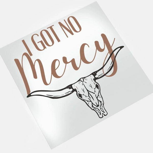 The Wild Ones: I Got No Mercy | Bull Skull DTF Transfer - Direct-to ...