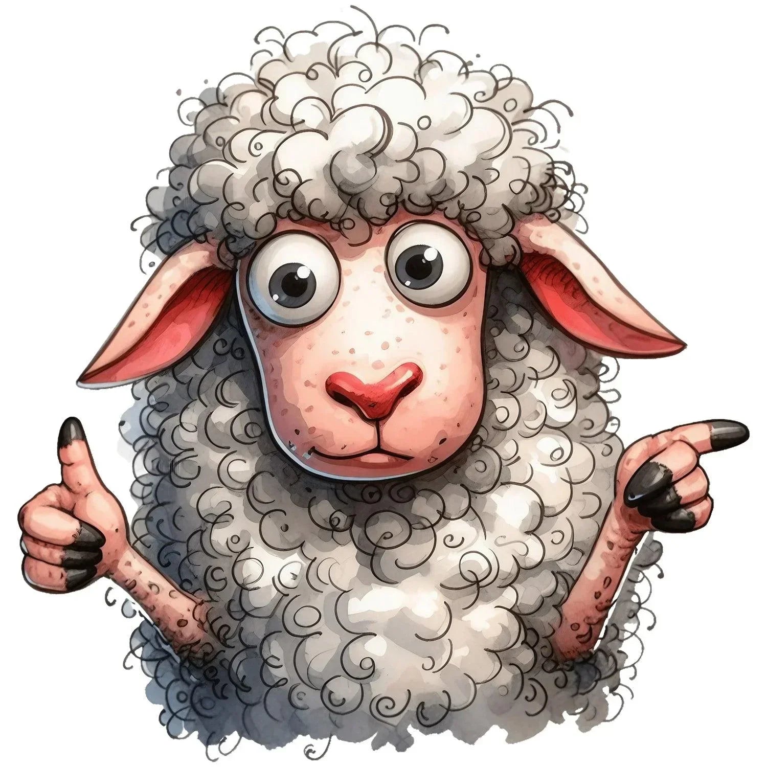 Cute Farm Animals: Cute Sheep DTF Transfer - Direct-to-Film: Add ...