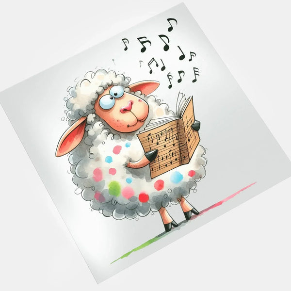 Cute Farm Animals: Musical Sheep DTF Transfer - Direct-to-Film: Add ...