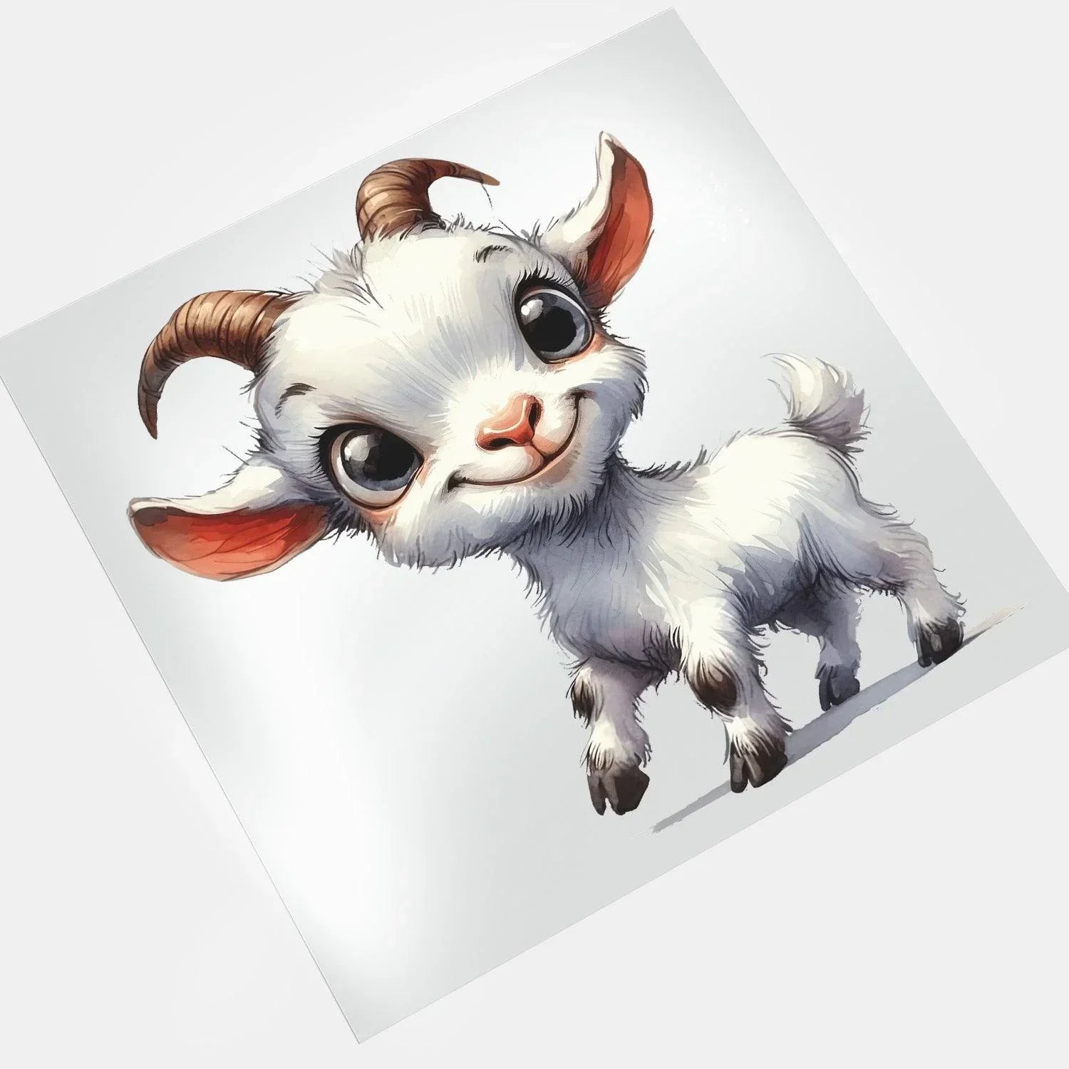 Cute Farm Animals: Cute Goat DTF Transfer - Direct-to-Film: Add ...