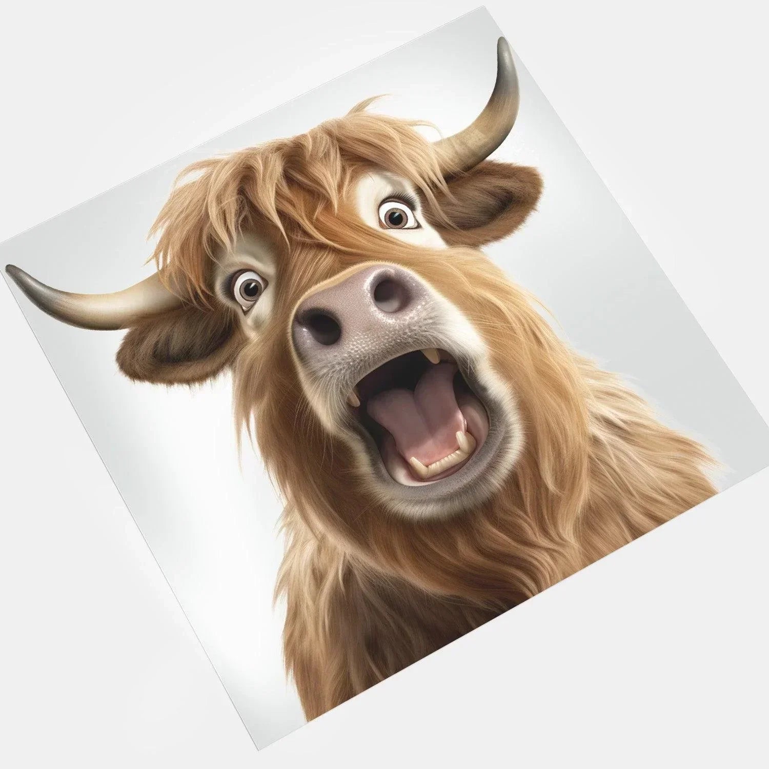 Cow Lovers: Silly Highland Cow DTF Transfer - Direct-to-Film: Embrace ...