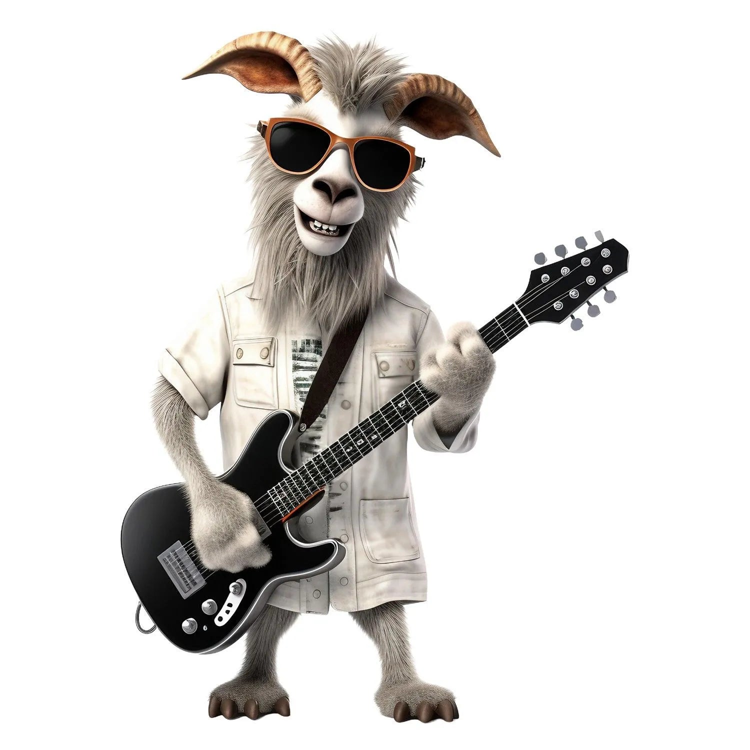 Goat Lovers: Rockstar Goat II - DTF Transfer - Direct-to-Film: Amped-Up ...