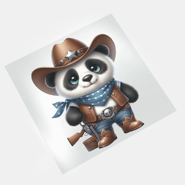 Cute Panda Vibes: Cowboy Panda - DTF Transfer - Direct-to-Film - Wild ...