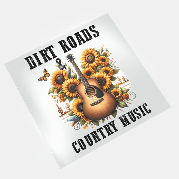 Girl Loves Country Music: Dirt Roads & Country Music - DTF Transfer ...