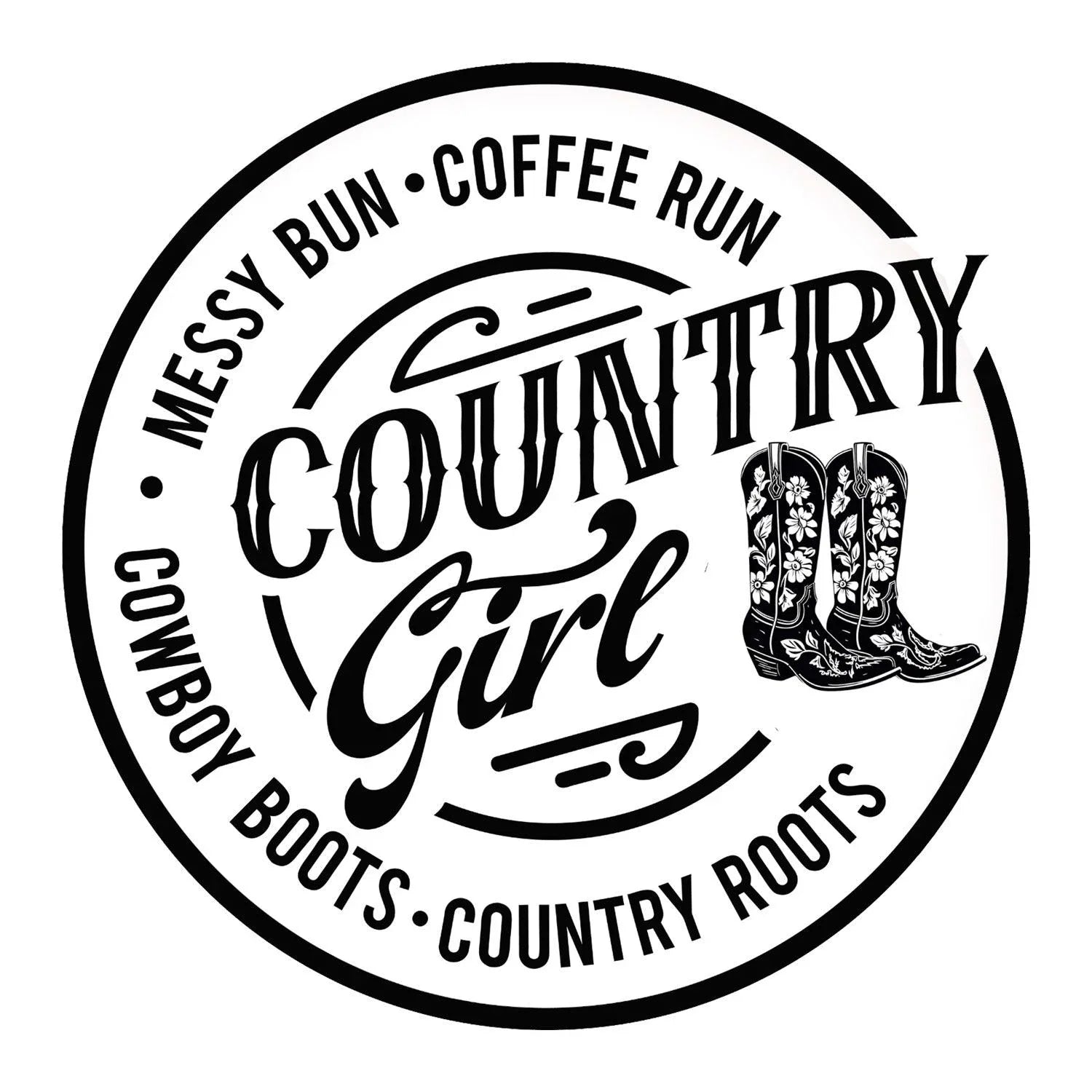 Girl Loves Country Music: Country Girl - DTF Transfer - Direct-to-Film - Rural Harmony - Mugsie