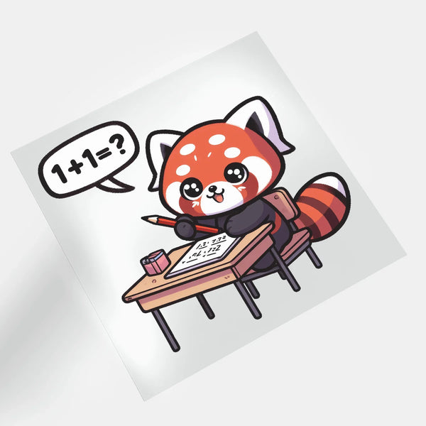 Red Panda: Maths Red Panda - DTF Transfer - Direct-to-Film - Brainy ...