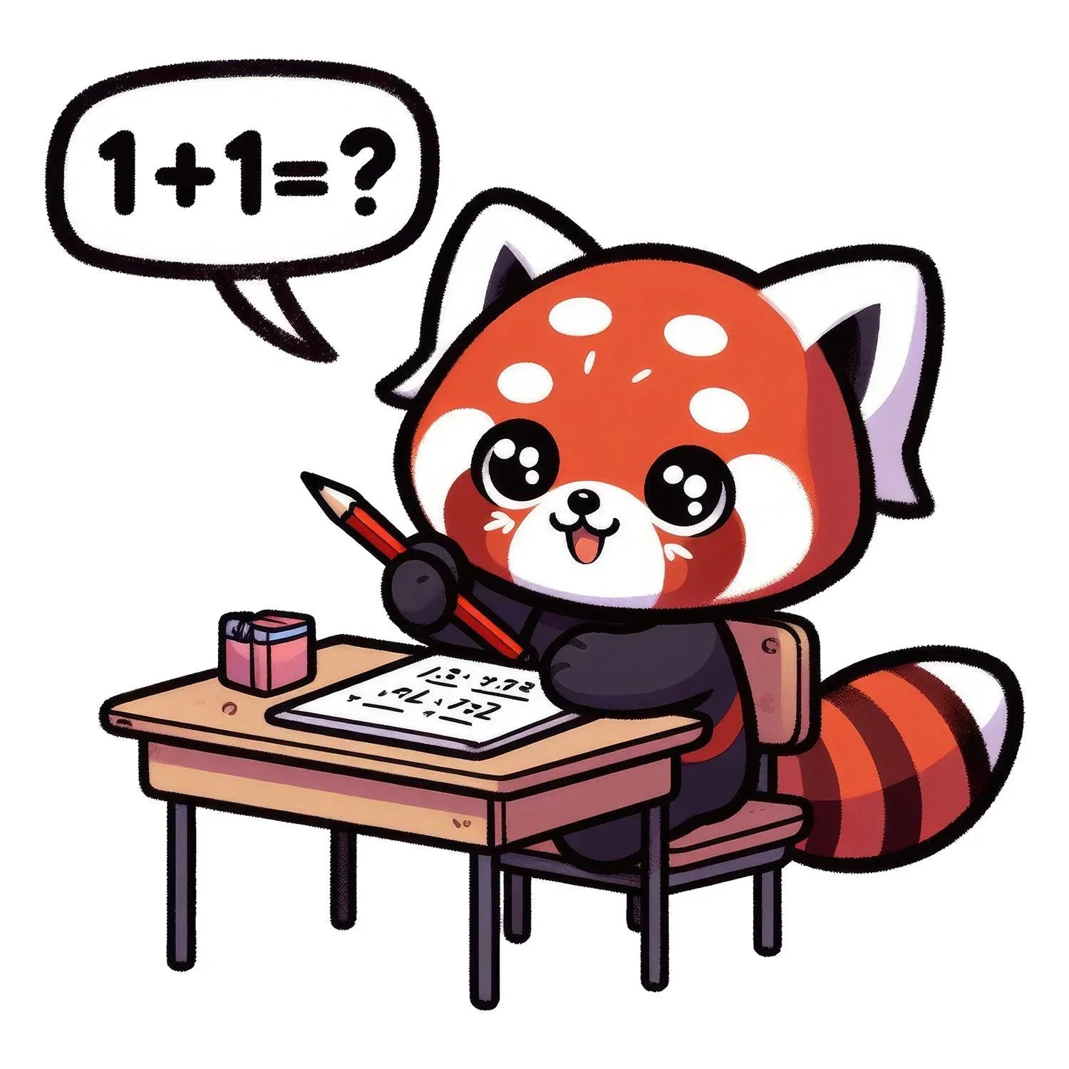 Red Panda: Maths Red Panda - DTF Transfer - Direct-to-Film - Brainy ...
