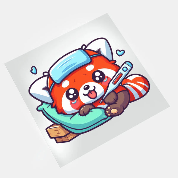 Red Panda: Sick Red Panda II - DTF Transfer - Direct-to-Film - Get Well ...