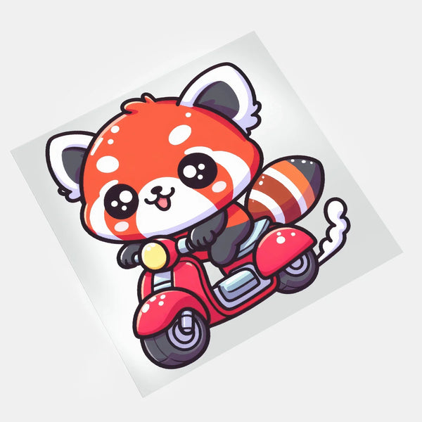 Red Panda: Red Panda On A Moped - DTF Transfer - Direct-to-Film ...