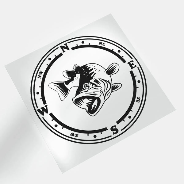 Gone Fishing: Fish Compass - DTF Transfer - Direct-to-Film - Angler's ...