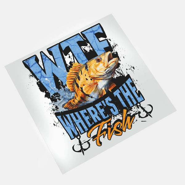 Where's The Fish - DTF Transfer - Direct-to-Film - Angler's Quest – Mugsie