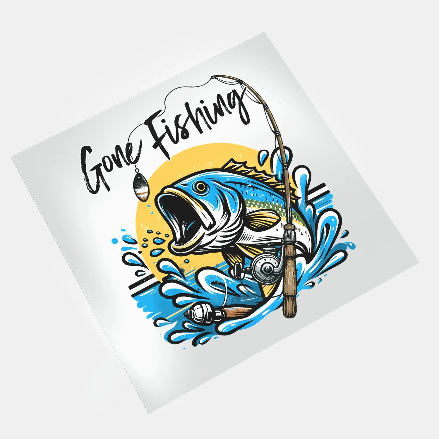 Where's The Fish: Gone Fishing - DTF Transfer - Direct-to-Film ...