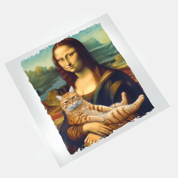 Funny Cat: Mona CatLisa - DTF Transfer - Direct-to-Film - Classic ...