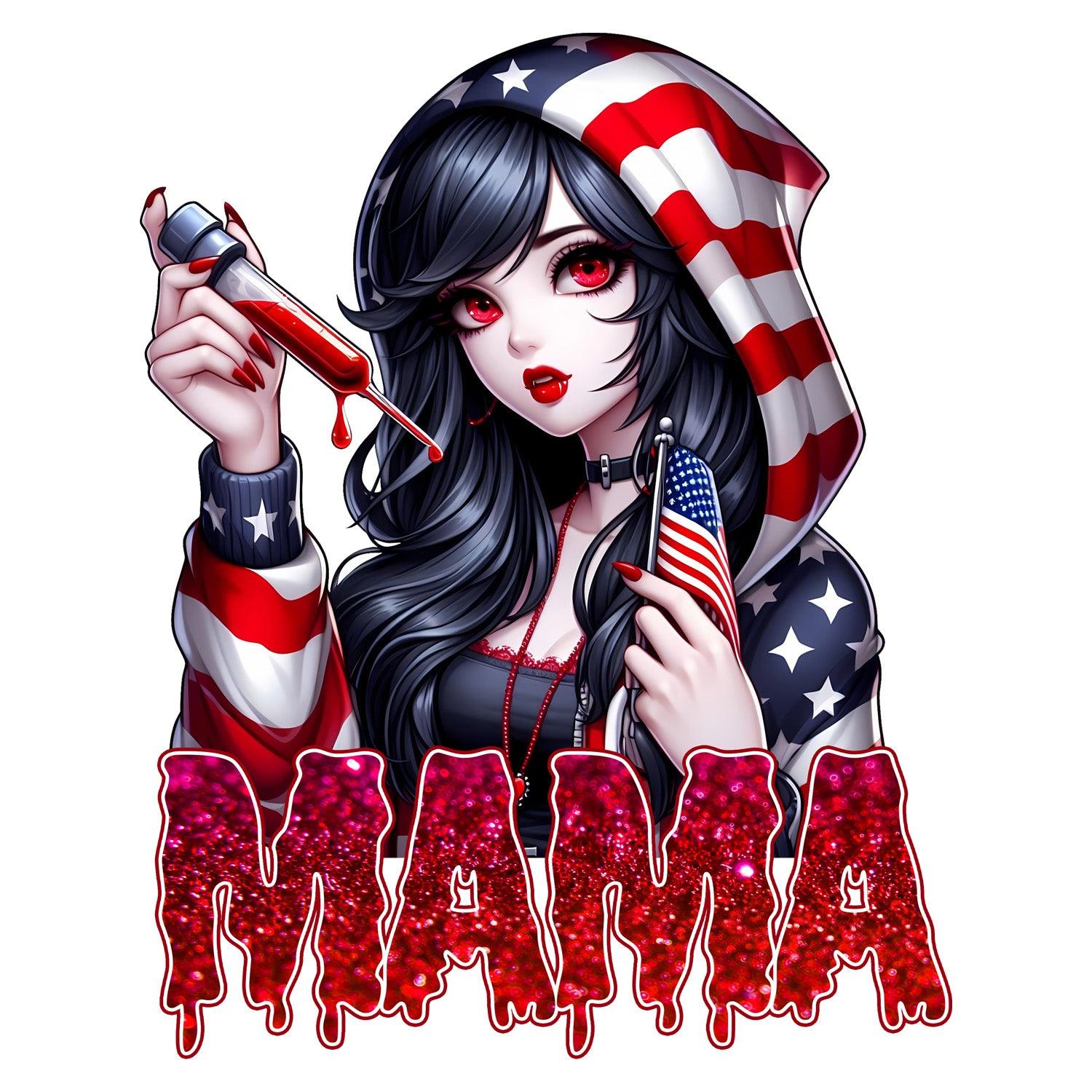 Horror Mama: Patriotic Vampire - DTF Transfer - Direct-to-Film ...