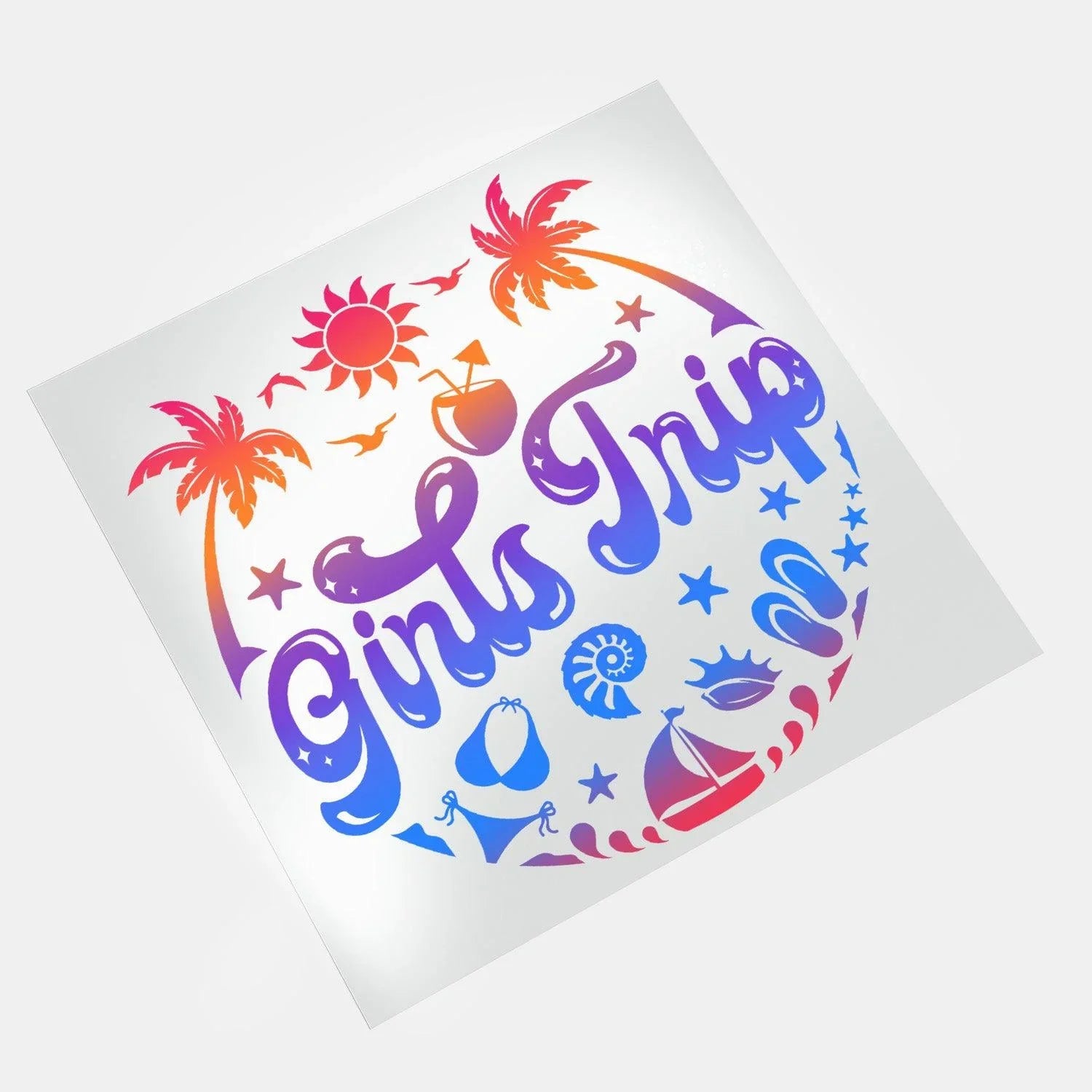 Girls Trip: Tropical Beach Girls Trip - DTF Transfer - Direct-to-Film ...