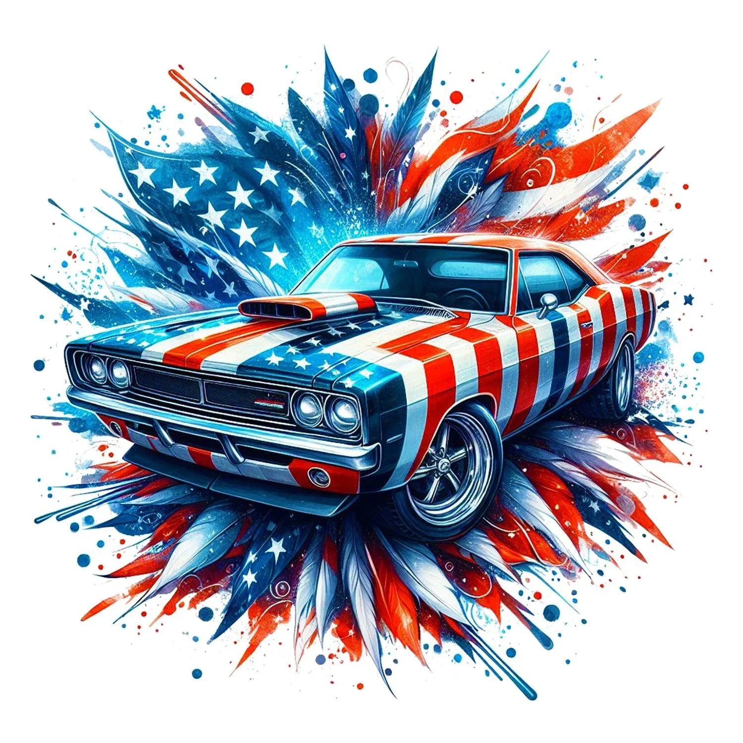 Classic Cars: American Muscle - DTF Transfer - Direct-to-Film - Mugsie