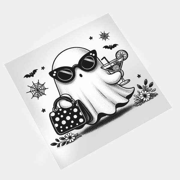 Cute Ghosts: Sassy Ghost - DTF Transfer - Direct-to-Film – Mugsie