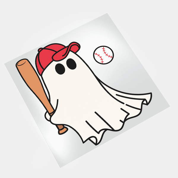 Halloween Sport Cute Ghost: Baseball Ghost 2 - DTF Transfer - Direct-t ...