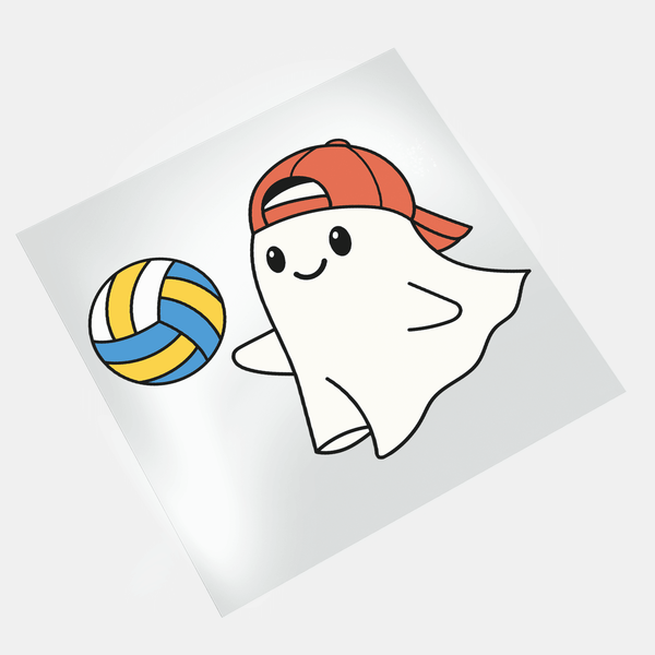 Halloween Sport Cute Ghost: Volleyball Ghost 2 - DTF Transfer - Direct ...