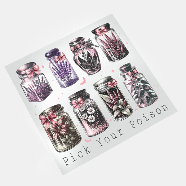 Gothic Pink Halloween: Pick Your Poison - DTF Transfer - Direct-to-Fil ...