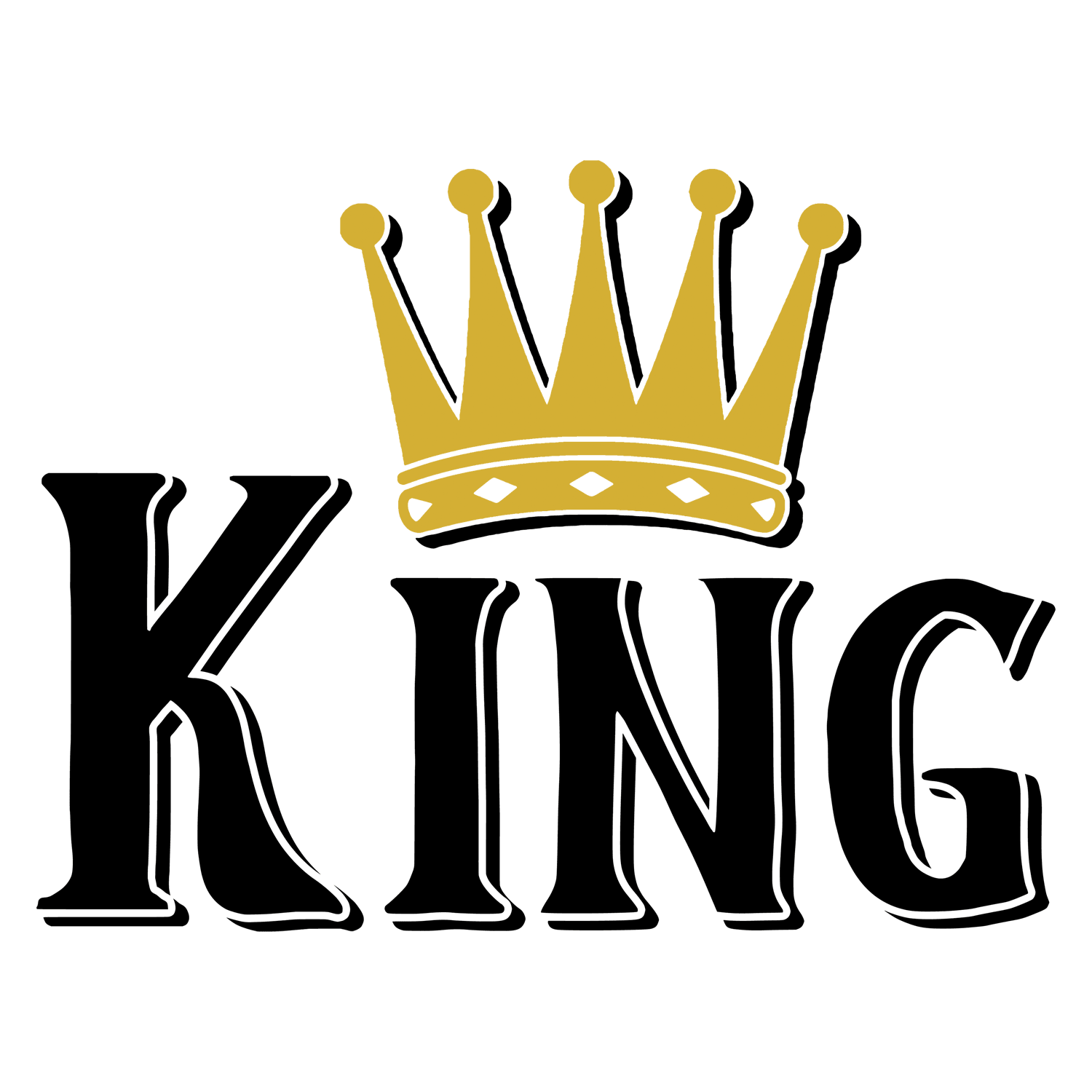 Funny Matching Family Prints: King - DTF Transfer - Direct-to-Film - Mugsie