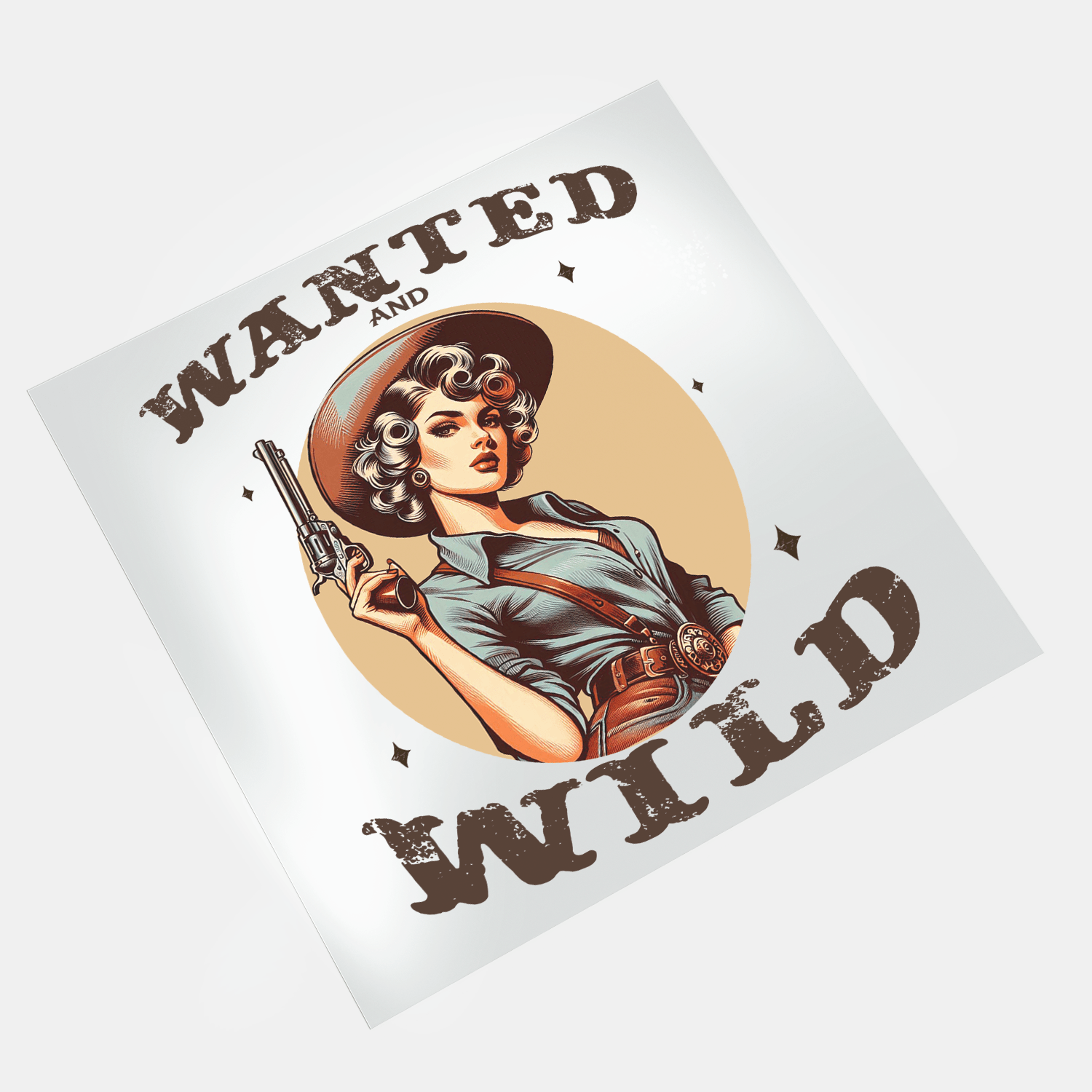 Retro Western: Wanted And Wild - DTF Transfer - Direct-to-Film - Mugsie