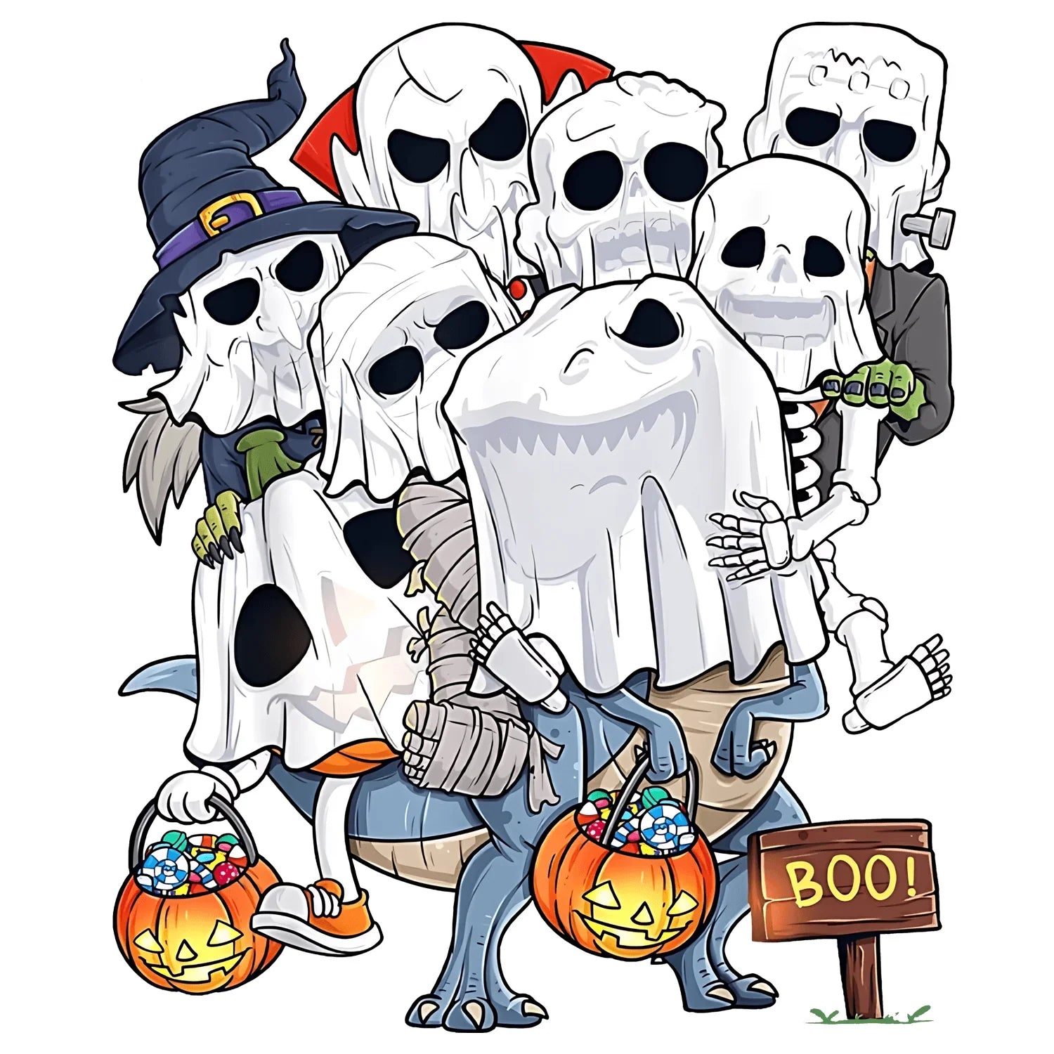 Trick or Treat Crew - Halloween DTF Transfer | Fun and Festive Design ...