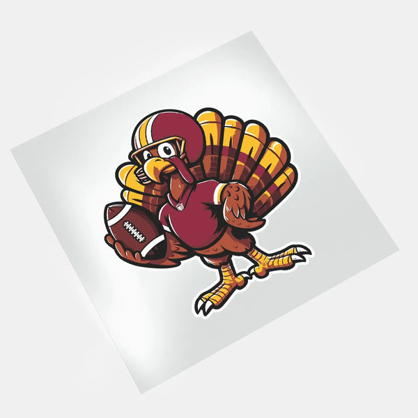 Thanksgiving Turkey And Football - Turkey Mascot - DTF Transfer - Dire ...