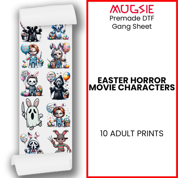 Easter Horror Movie Characters DTF Transfer Gang Sheets - Spine ...