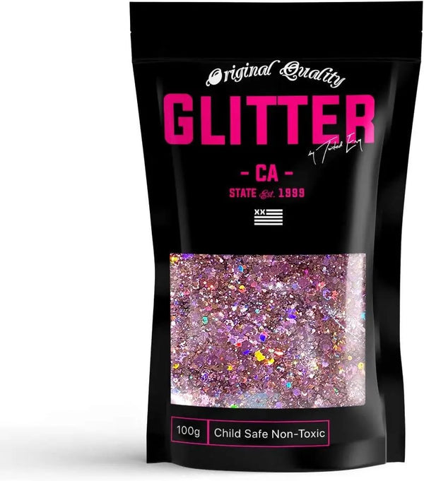 Sparkling Pink Holographic Chunky Glitter Mix - 100g / 3.5oz - Premium ...